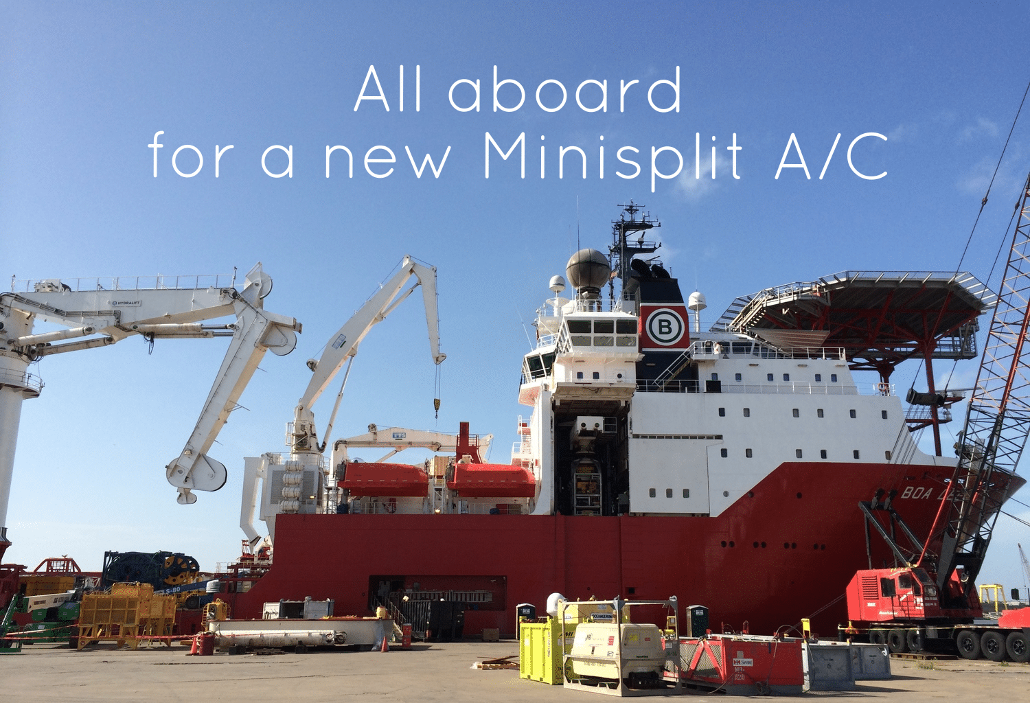 Minisplit AC installed for Boat in Galveston | Mission Air Conditioning ...